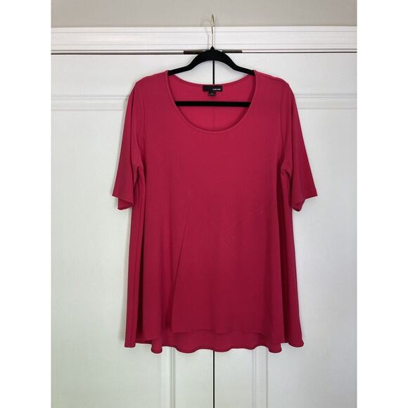 Sun Kim | Tops | Sun Kim Womens Large Asymmetrical Swing Short Sleeve ...